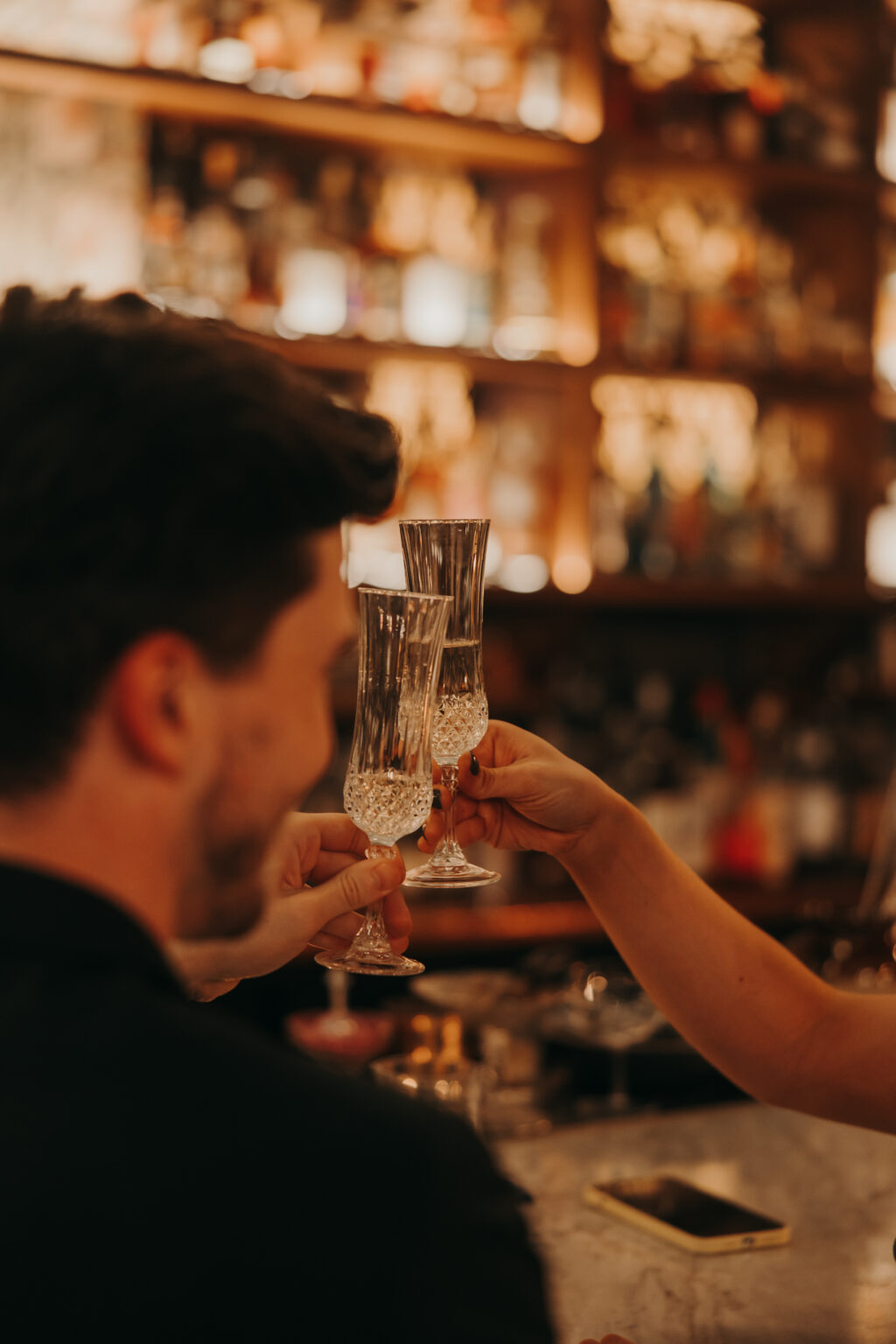 Emily & Brian | Downtown Portland Bar Engagement Session ...