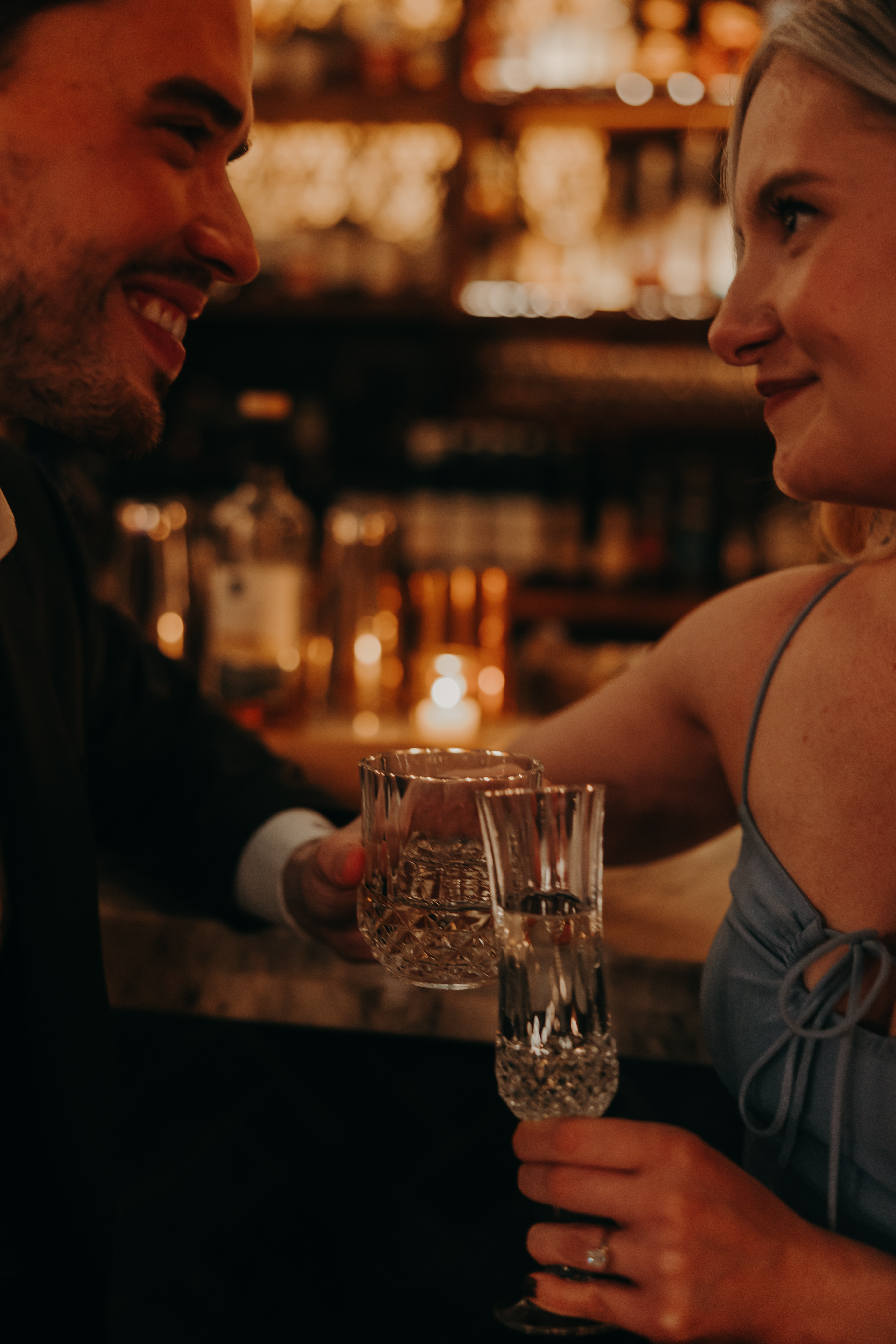Emily & Brian | Downtown Portland Bar Engagement Session ...