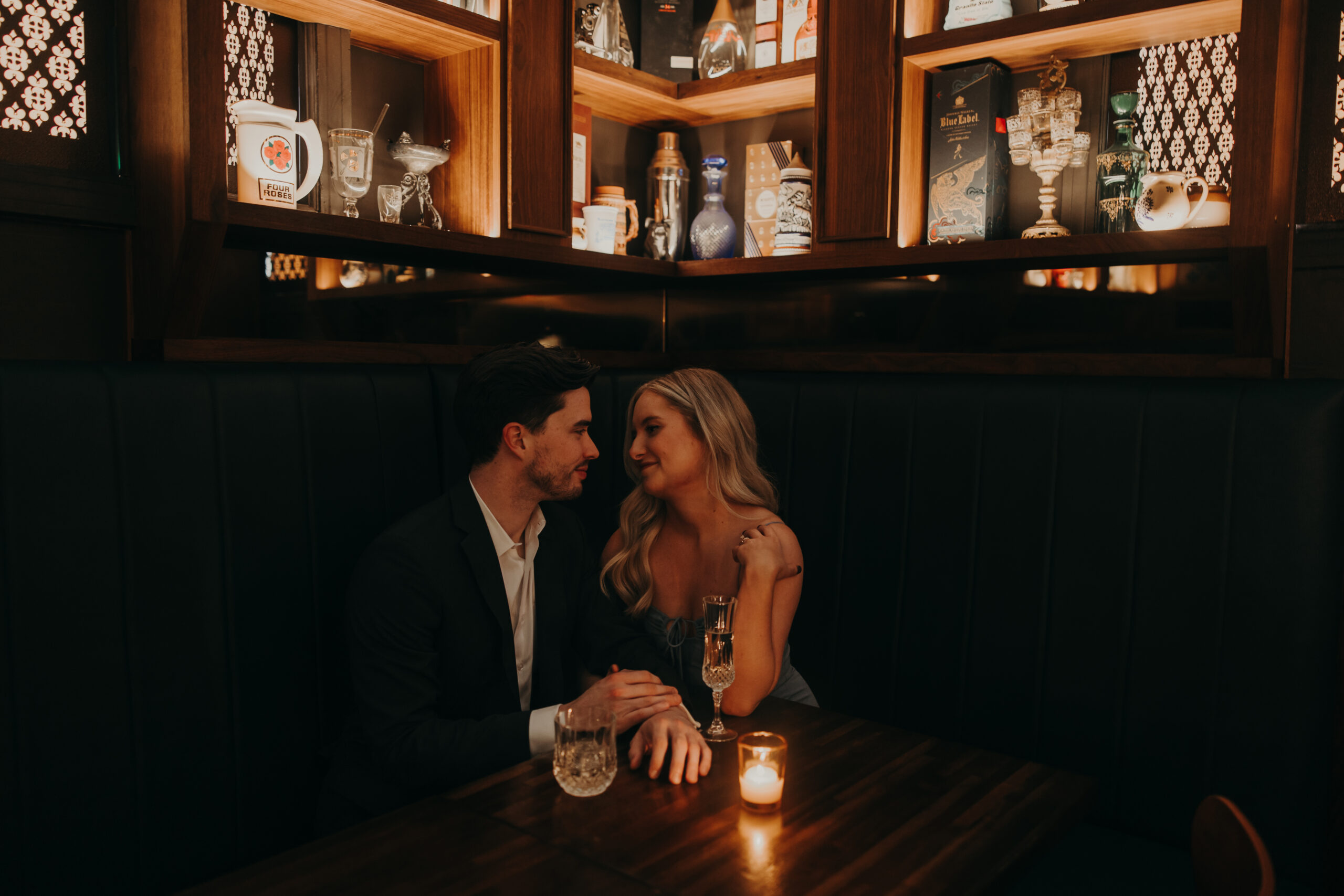 Emily & Brian | Downtown Portland Bar Engagement Session ...